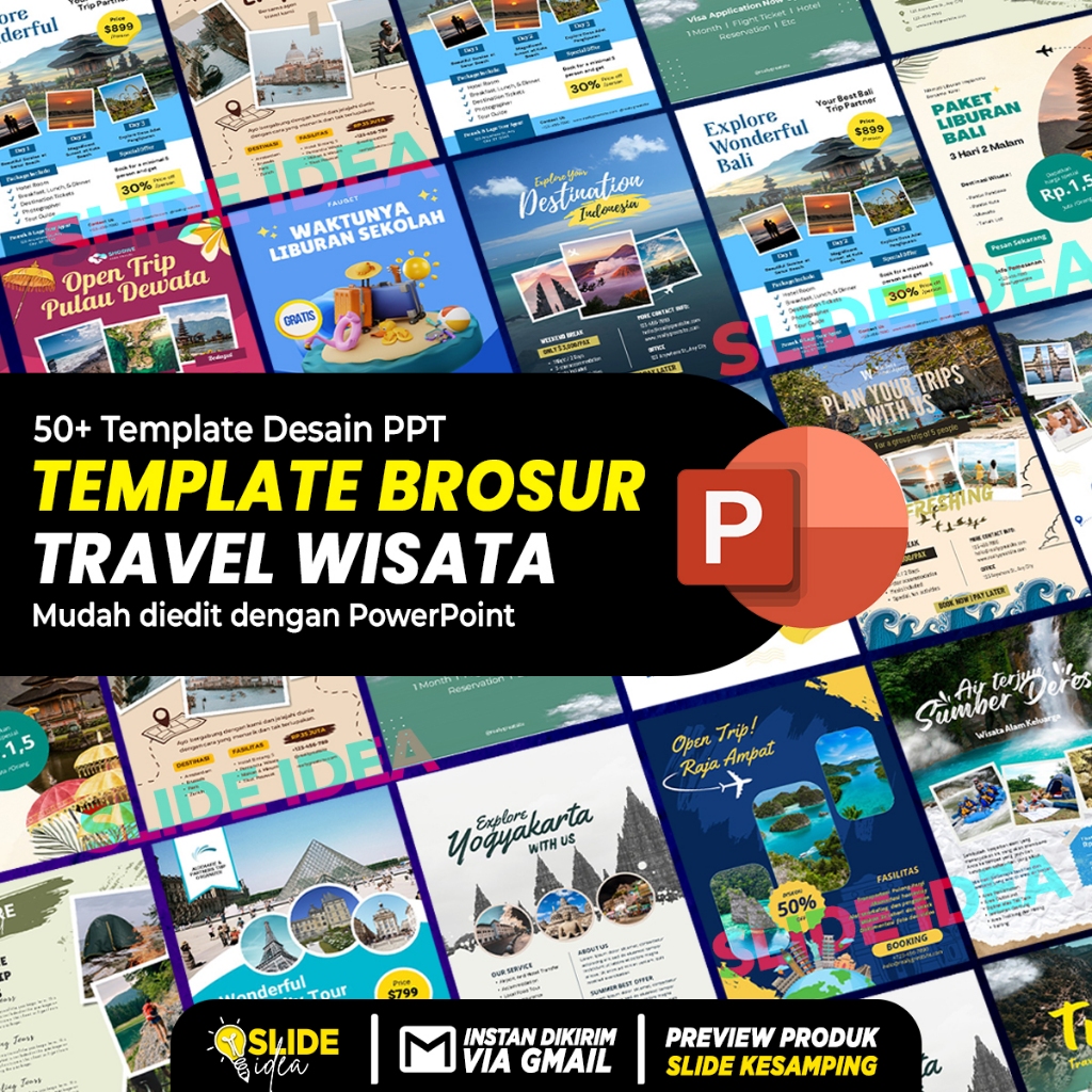 Jual Template Desain Brosur Wisata Tour Traveling Flayer | Shopee Indonesia
