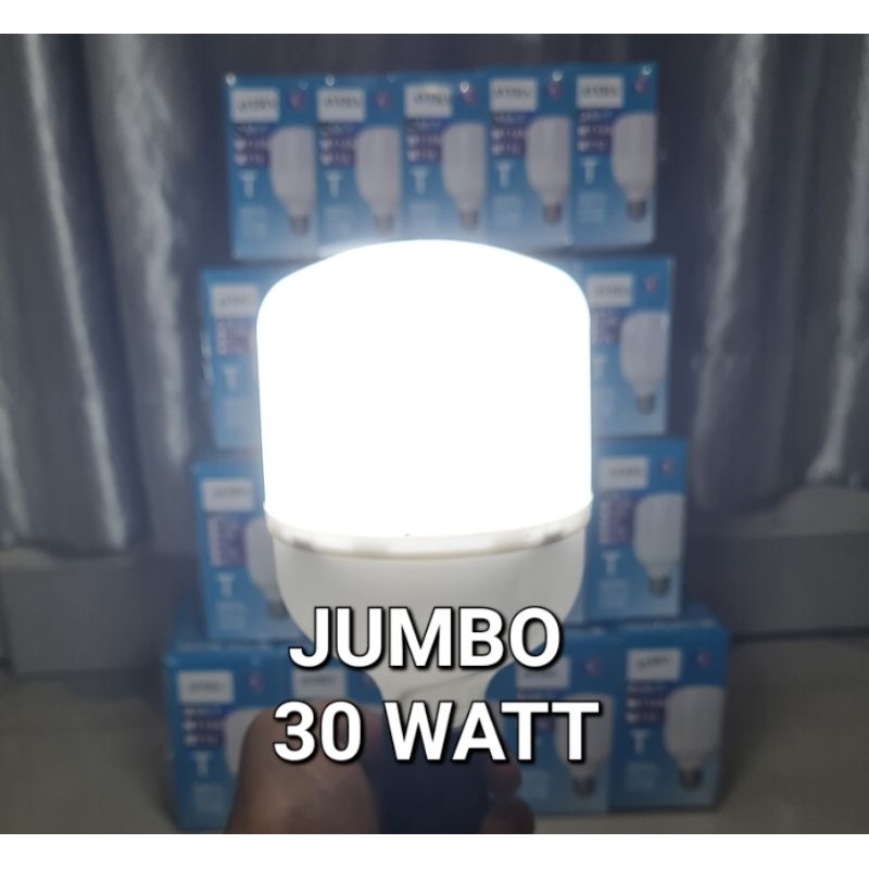 Jual LAMPU 30 Watt TABUNG JUMBO HEMAT ENERGI 88% AVERA LED S8 SUPER TERANG LED BULB TAHAN LAMA ...