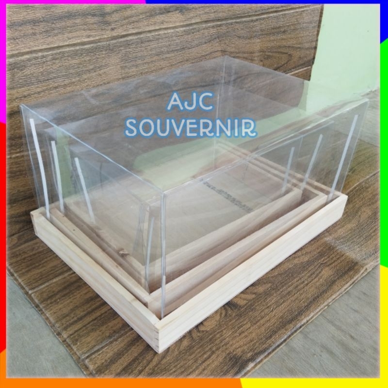 Jual Box seserahan kayu pernikahan kotak hantaran kayu tutup mika ...