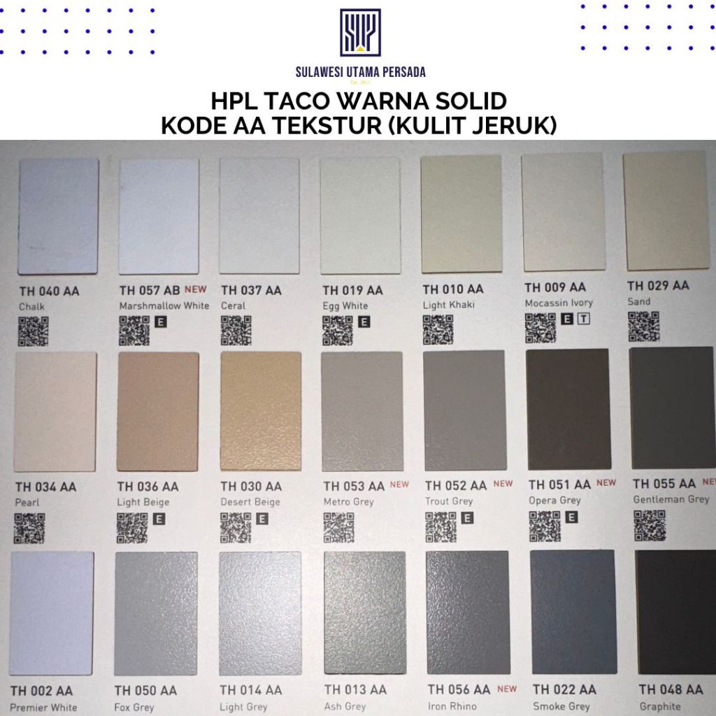 Jual HPL TACO warna solid tekstur kulit jeruk 1,2m x 2,4m / hpl taco ...