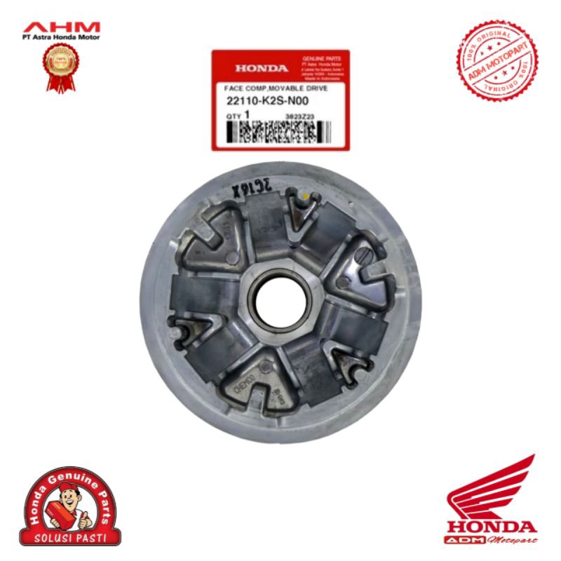 Jual 22110-K2S-N00 Face Drive Rumah Roller Vario 160 ORIGINAL AHM ...