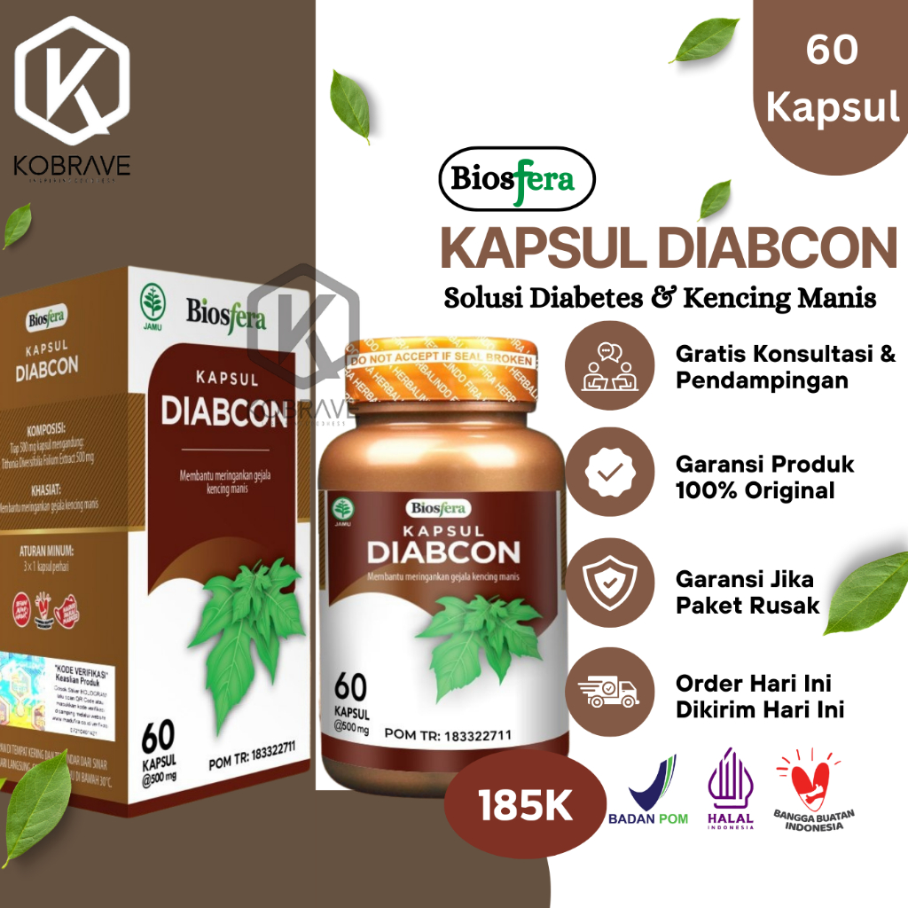 Jual ORIGINAL Kapsul Diabcon Obat Gula Darah Tinggi, Atasi Diabetes ...