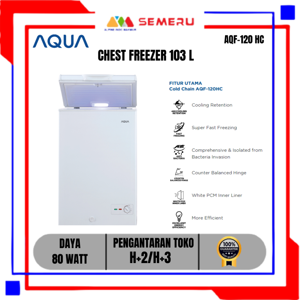 Jual AQUA CHEST FREEZER 1003 L AQF-120 HC / 146 L AQF-150 HC / 203 L ...