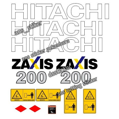 Jual Sticker Excavator Alat Berat Hitachi Zaxis 200 | Shopee Indonesia
