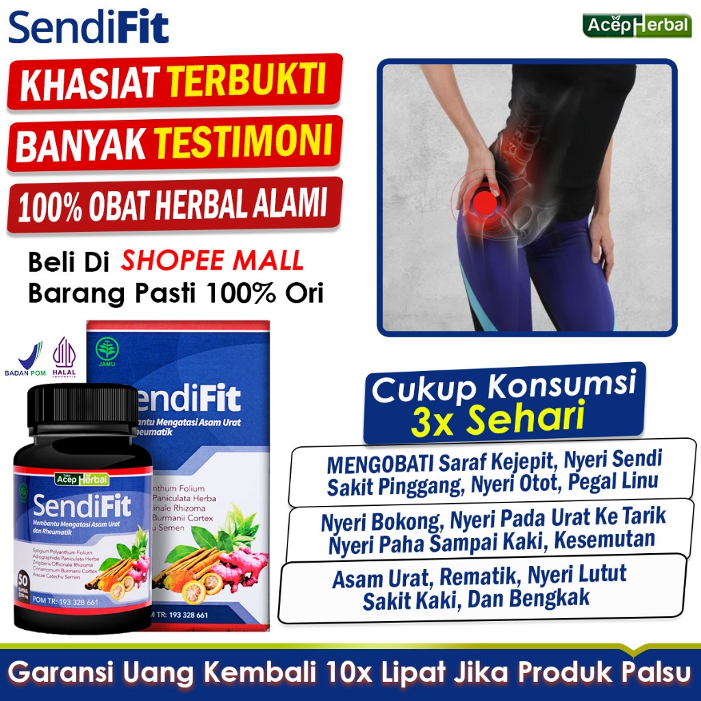 Jual Sendifit Original Obat Saraf Kejepit Dan Asam Urat Kronis Rematik ...