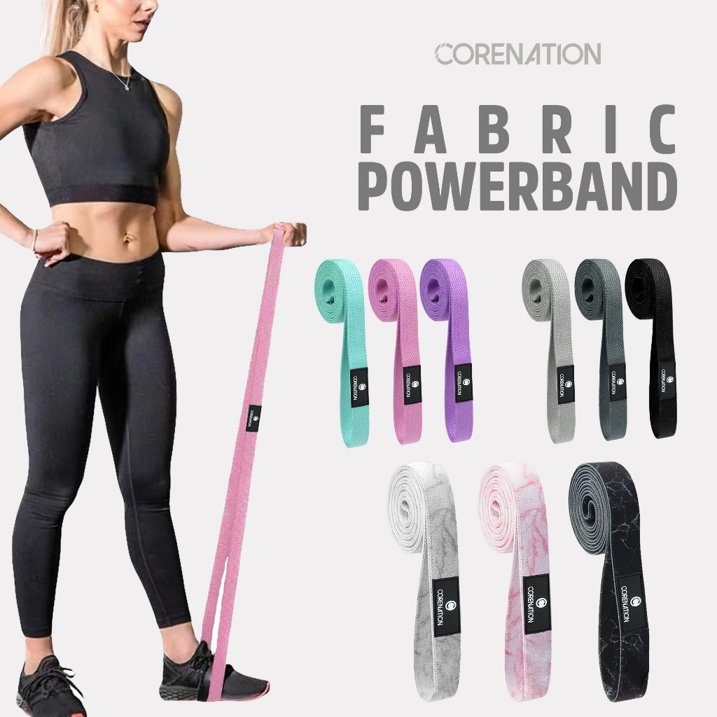Jual CoreNation Alat Fitness Fabric Resistance Power Band | Shopee ...