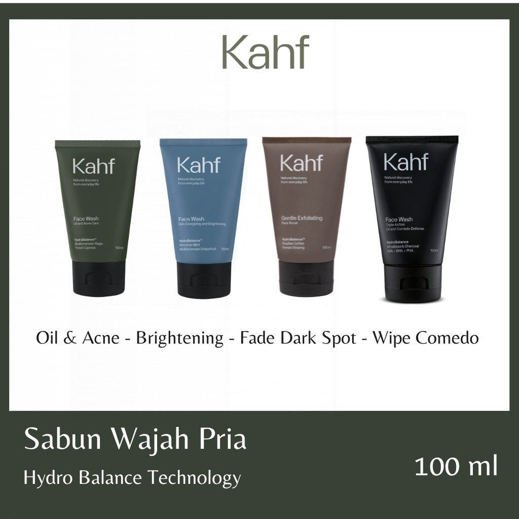Jual KAHF Face Wash Sabun Cuci Wajah Pria Skincare for Men Perawatan ...