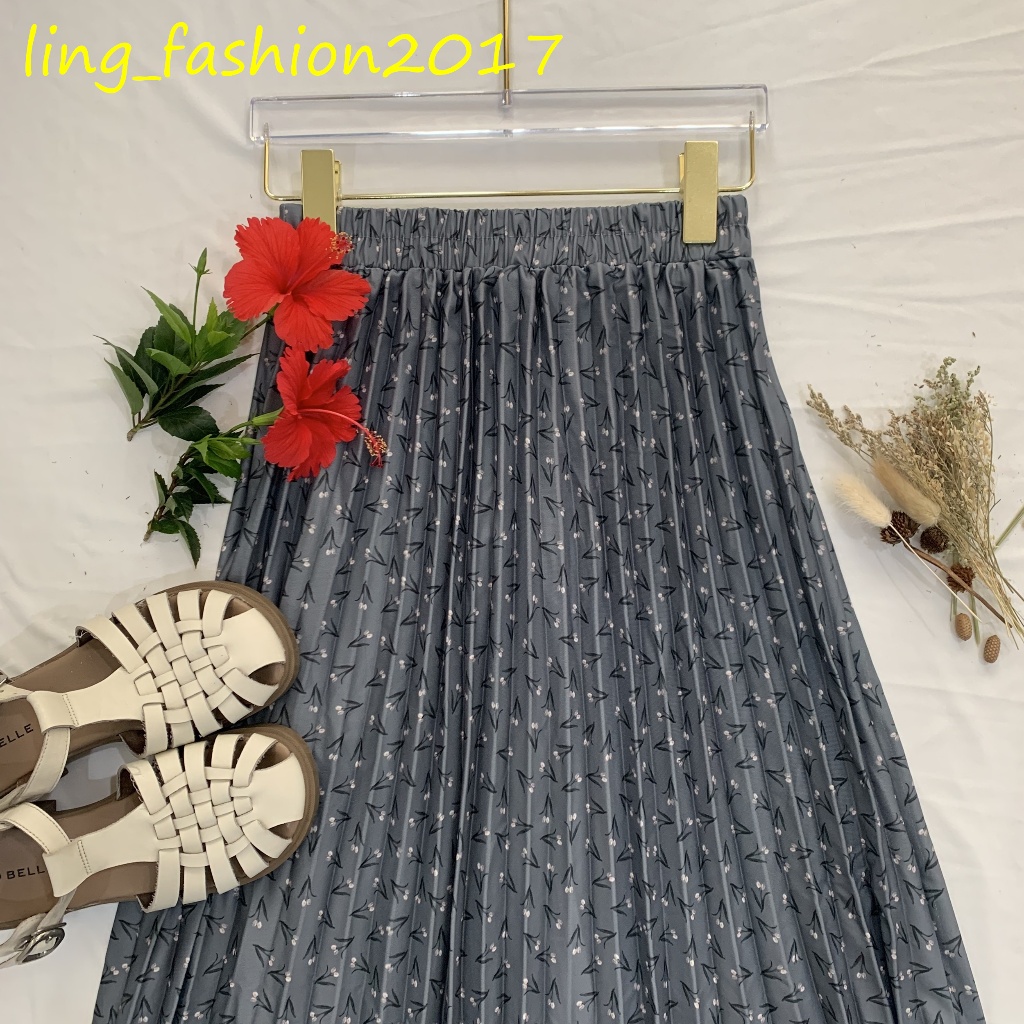Jual ROK PLISKET WANITA KOREAN STYLE/ROK PLISKET PAYUNG MOTIF BUNGA ...