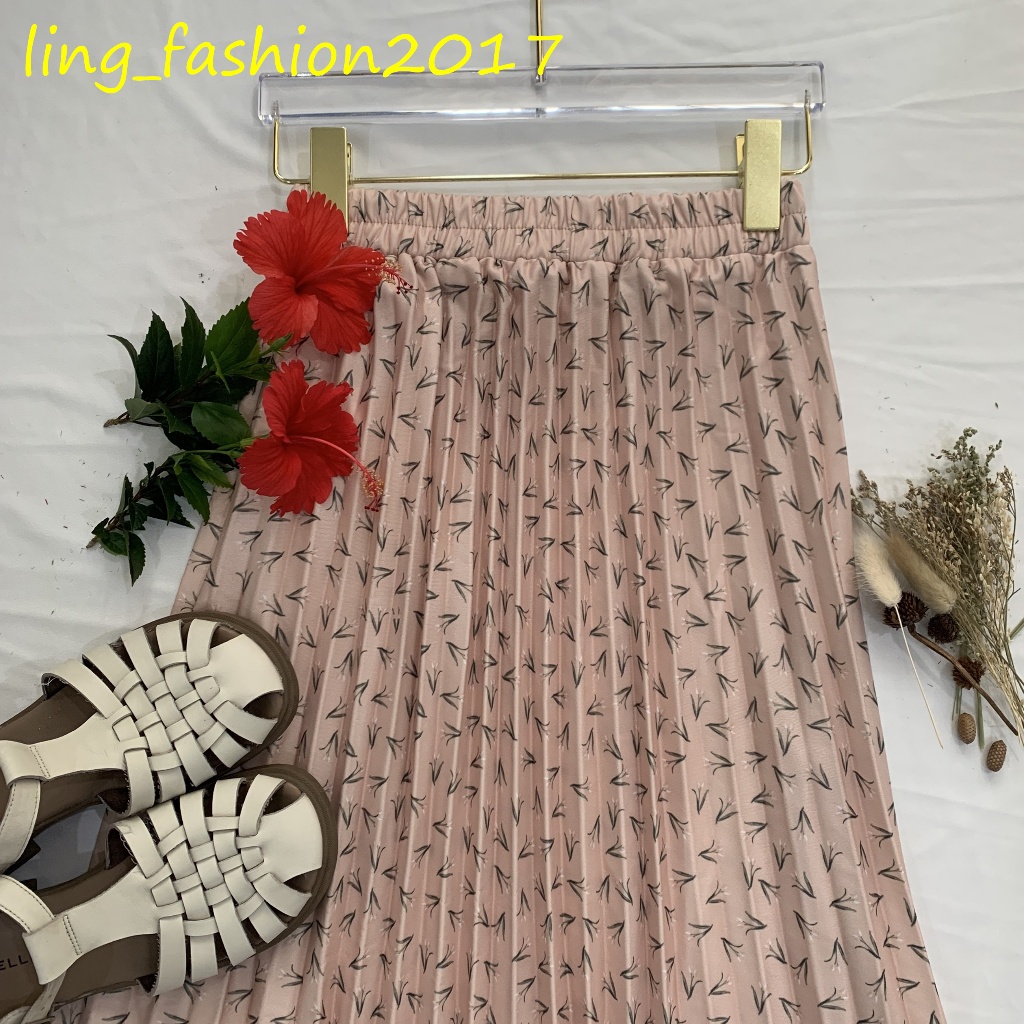 Jual ROK PLISKET WANITA KOREAN STYLE/ROK PLISKET PAYUNG MOTIF BUNGA ...