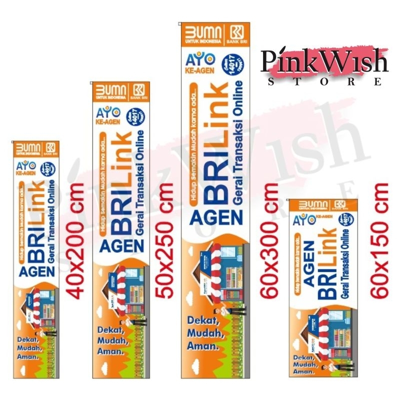 Jual NEW DESIGN | Bendera BRILINK TERBARU UKURAN SUPER LENGKAP / Umbul ...
