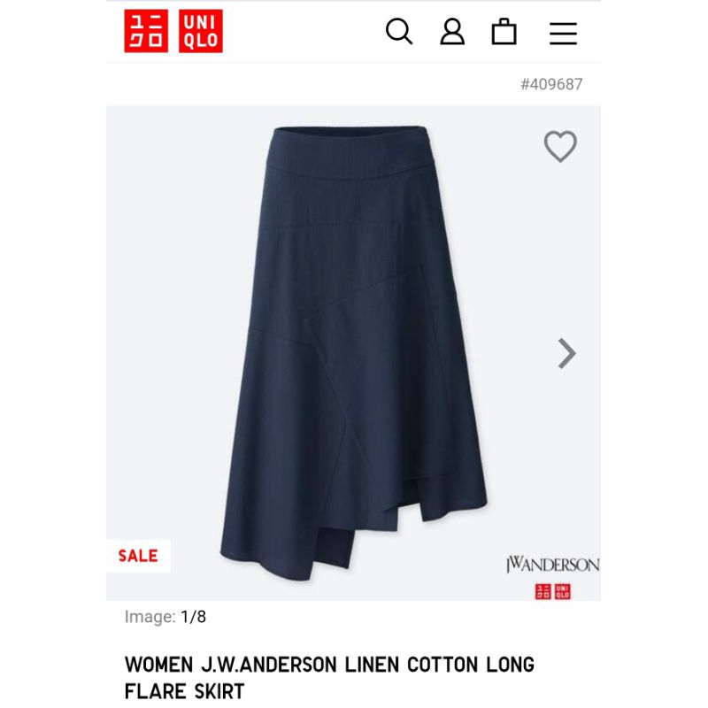 Jual Preloved Rok Flare Navy Asimetris by Uniqlo x JW Anderson | Shopee ...