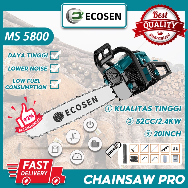 Jual 20/22/24Inch Mesin Gergaji Chainsaw Untuk Potong Kayu Alat Pemotong Lanjut Bensin Portabel ...