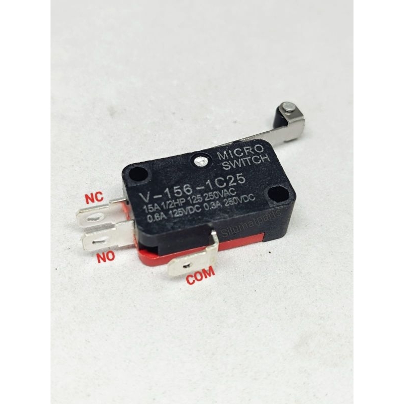 Jual Mini Switch V-156-1C25 Saklar Micro Miniature Tuas Gagang Roda / Limit Switch Roller Roda ...