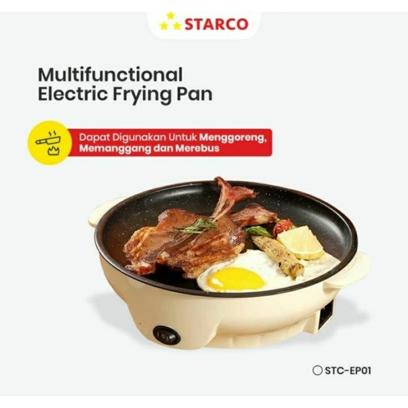 Jual STARCO ELECTRIC FRYING PAN BBQ STC EP01 | Shopee Indonesia