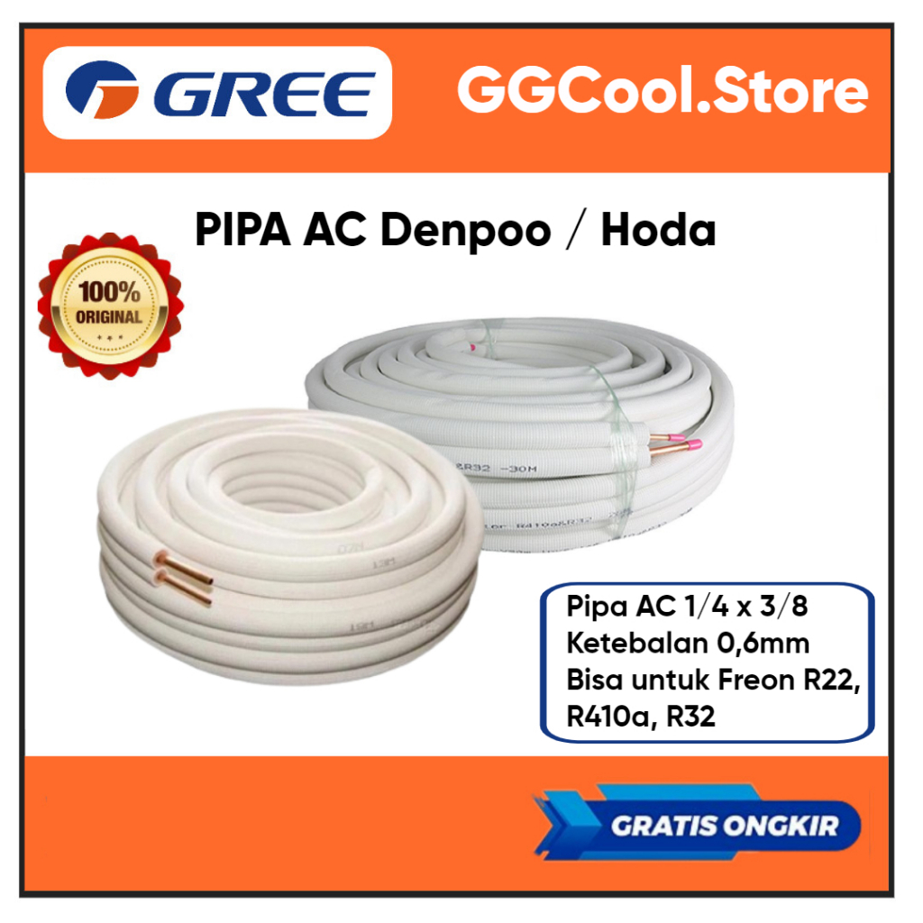 Jual Pipa AC Ukuran 1/4-3/8 AC 1/2 PK - 1 PK | Shopee Indonesia