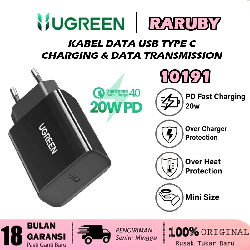 Jual UGREEN Adaptor Kepala Charger 20W 30W PD Fast Charging USB MFI ...