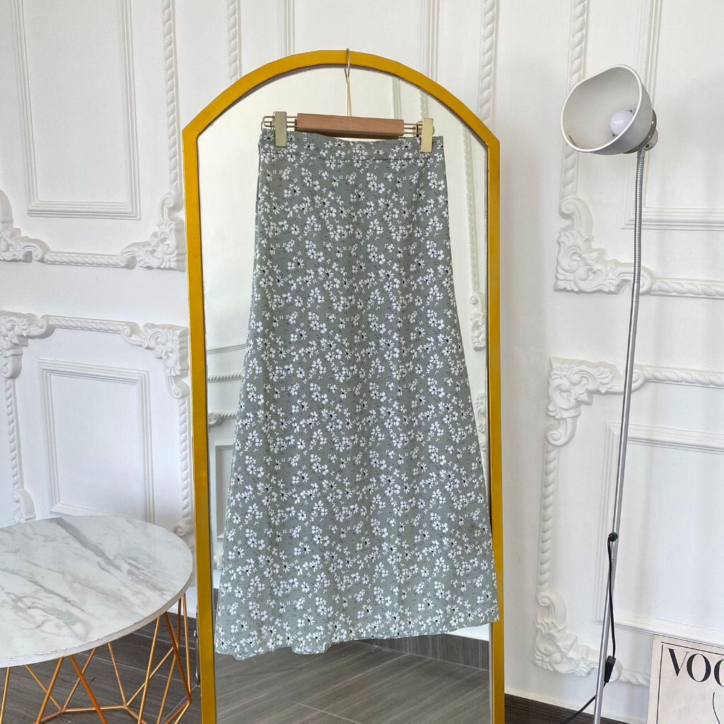 Jual FLORAL SKIRT / ROK SAKURA DAMARA / ROK MOTIF BUNGA KOREAN SKIRT ...