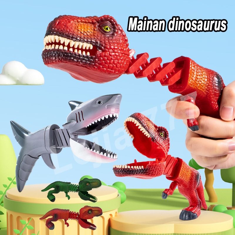 Jual 【Ready】Mainan Dinosaurus Tekan Pop Up Dino Toy Populer Mainan Hiu ...