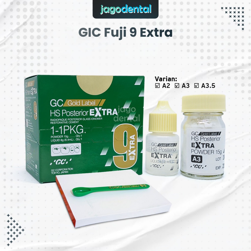 Jual DENTAL GIC FUJI 9 EXTRA A2 A3 A3.5 KEMASAN BESAR | Shopee Indonesia