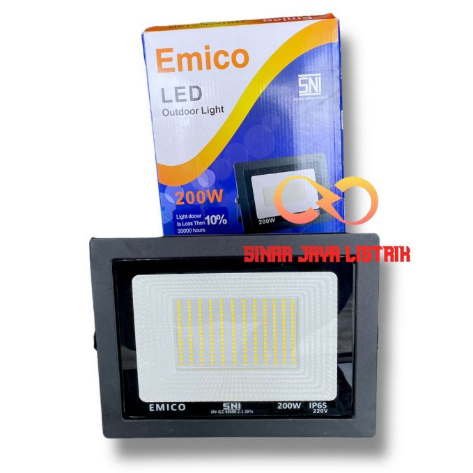 Jual Lampu Sorot 200W 100W PUTIH Kuning Emico/Lampu Tembak LED 200 100 Watt IP65 EMICO | Shopee ...