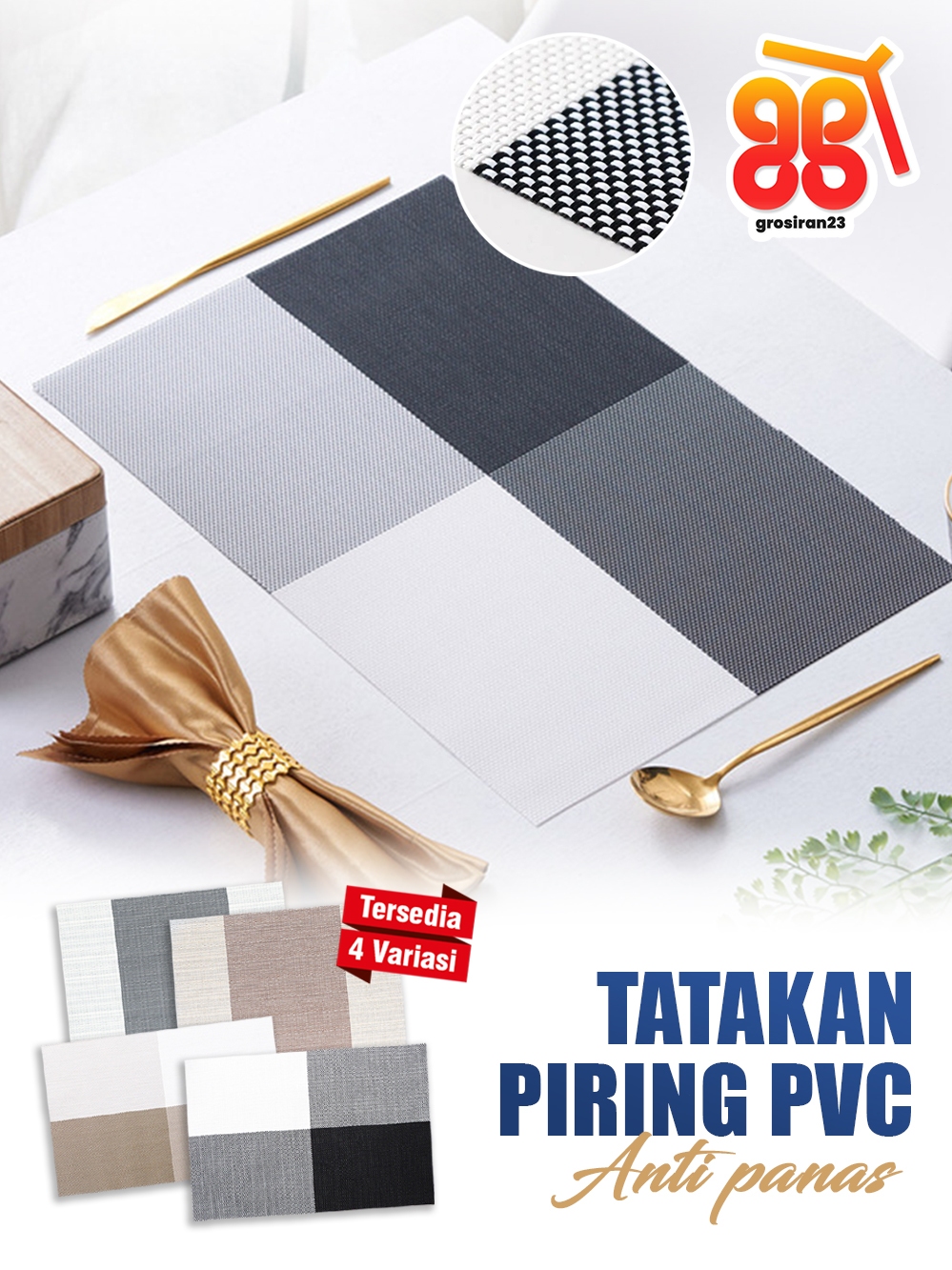 Jual Alas Tatakan Piring Meja Makan Table Mat Tahan Panas Antislip ...