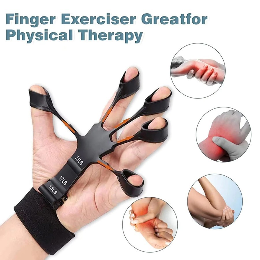 Jual Finger arm Exerciser Silicone Hand Grip Device Finger Exercise ...