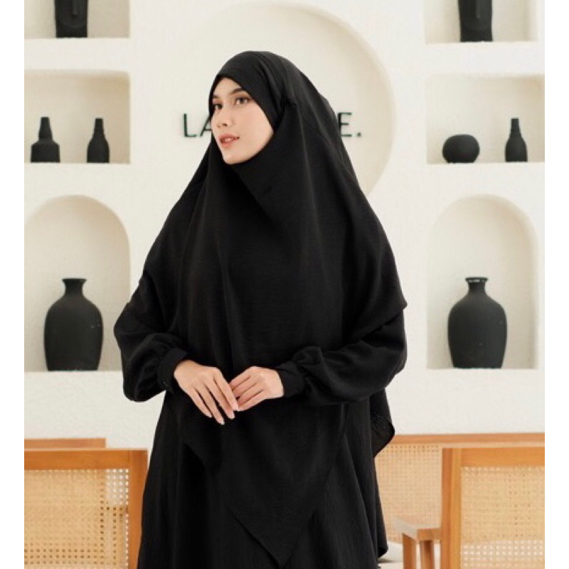 Jual French Khimar Syari Crinkle Airflow Premium Hijab Instan Syar'i ...