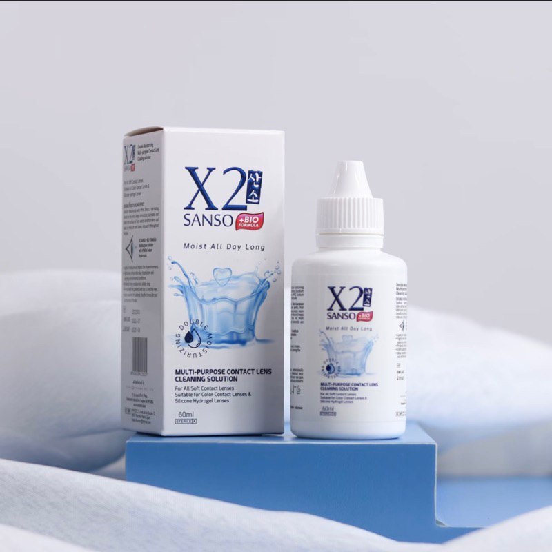 Jual X2 Sanso Bio Formula 60ML Cairan Softlens Multi Purpose Solution ...