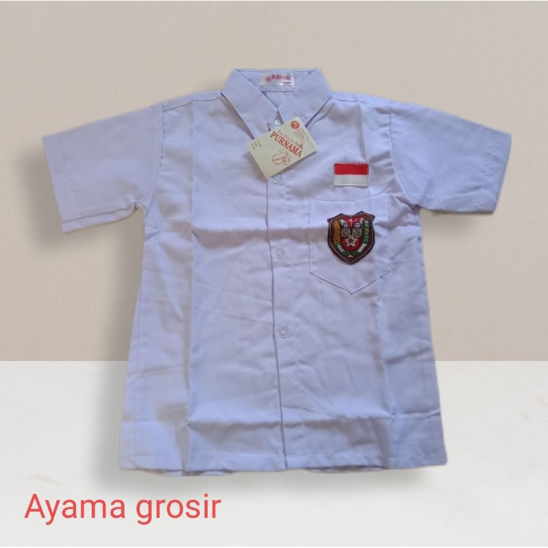 Jual seragam sekolah/Hem kemeja putih SD lengan pendek | Shopee Indonesia