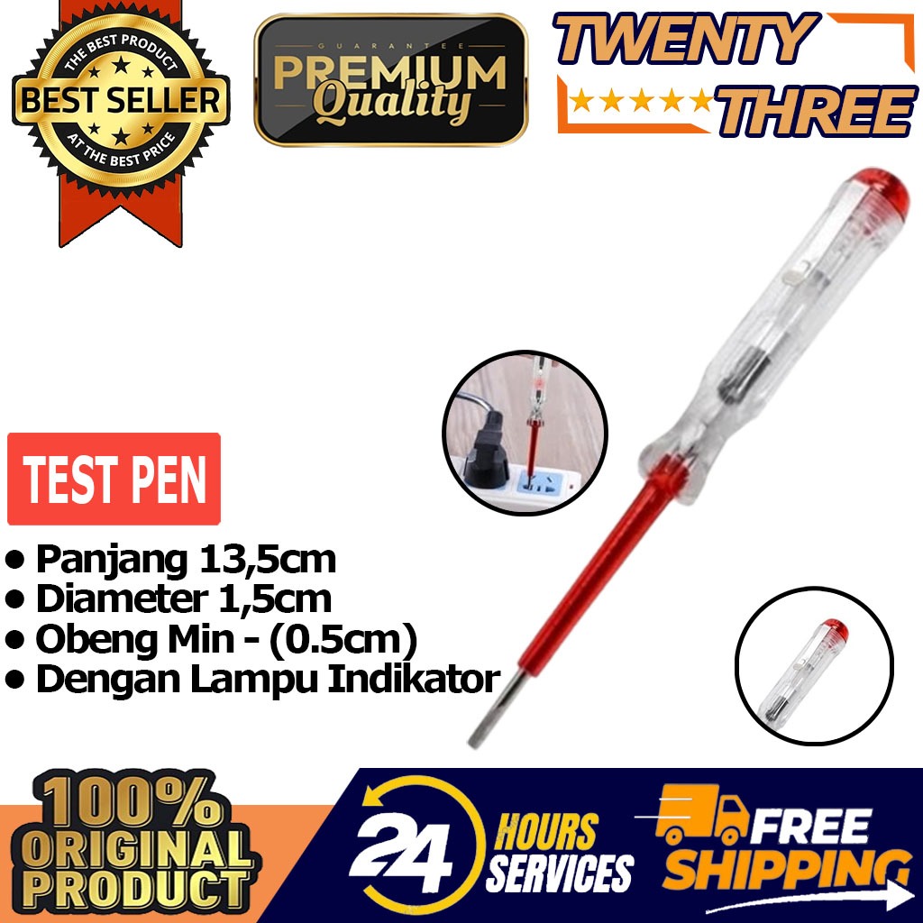 Jual Tespen / TestPen Obeng Listrik / Obeng Min Minus / Tes pen / Test ...