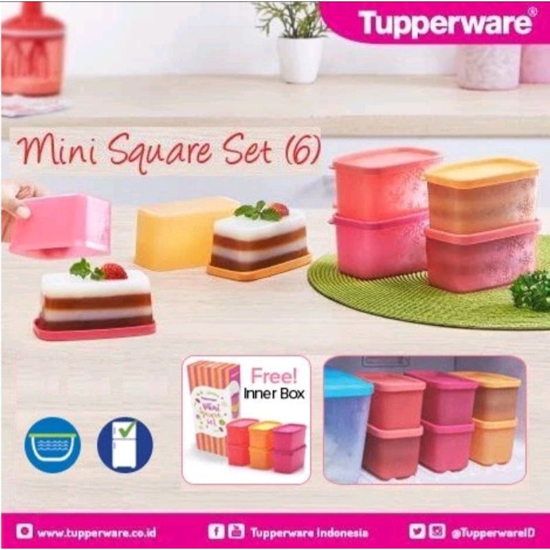 Jual TUPPERWARE PETIT SQUARE SET / MINI SQUARE SET | Shopee Indonesia