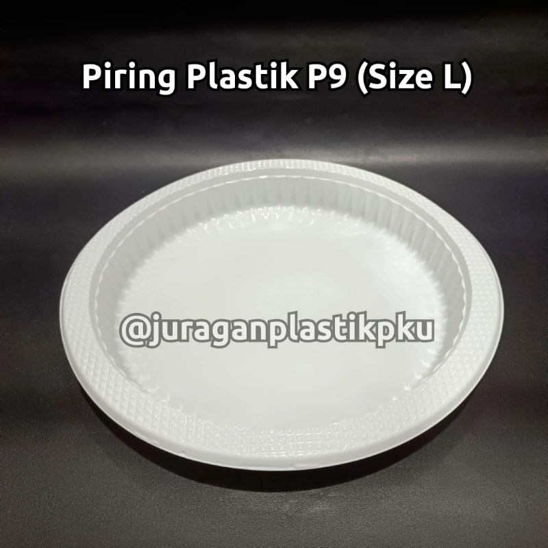 Jual Piring Makan Plastik L ( P9 ) | Piring Besar Warna Putih Pesta ...