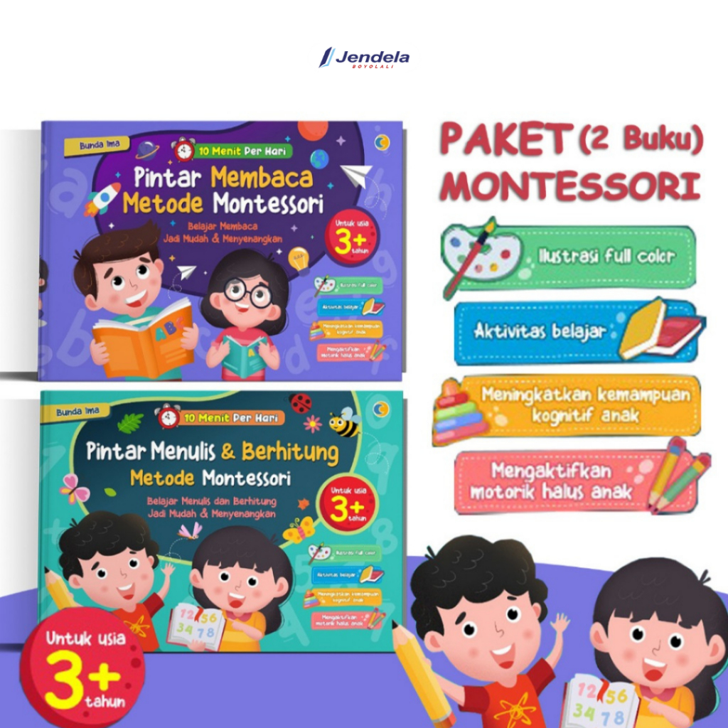 Jual Buku Anak Pintar Membaca Menulis dan Berhitung Metode Montessori ...