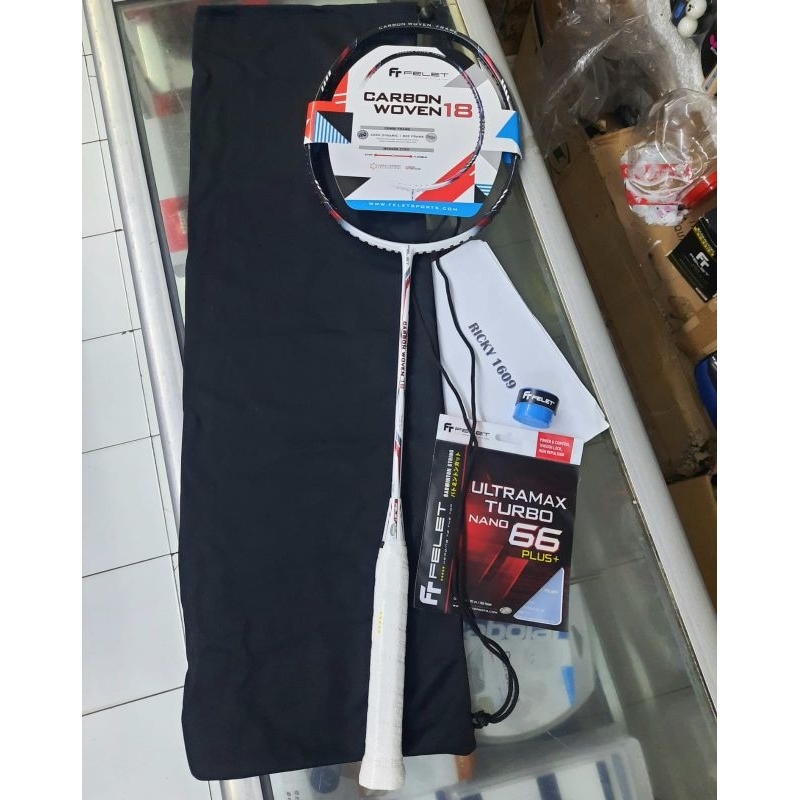 Jual RAKET FELET CARBON WOVEN 18 - TENSION 36 LBS - CARBON WOVEN FRAME ...