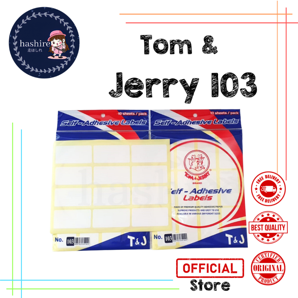 Jual Label Harga /Nama/Undangan Sticker Tom&Jerry no 103 | Shopee Indonesia