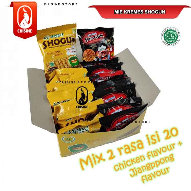 Jual 1BOX 20BGKS Mie Shogun Snack Mie Kremes Korea Kaaro Chicken ...