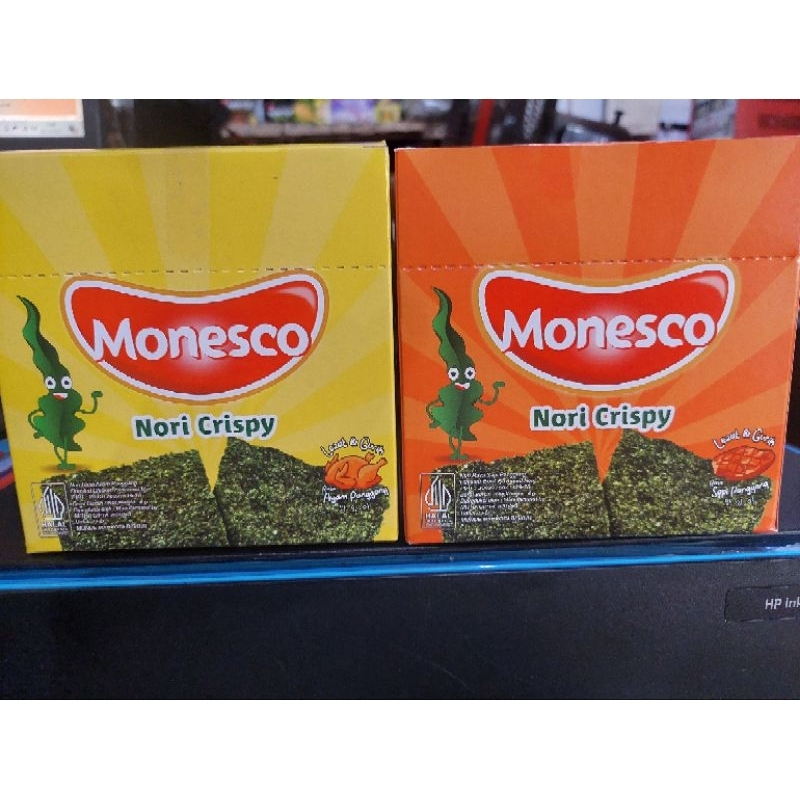 Jual MONESCO NORI CRISPY RUMPUT LAUT BOX ISI 12 | Shopee Indonesia