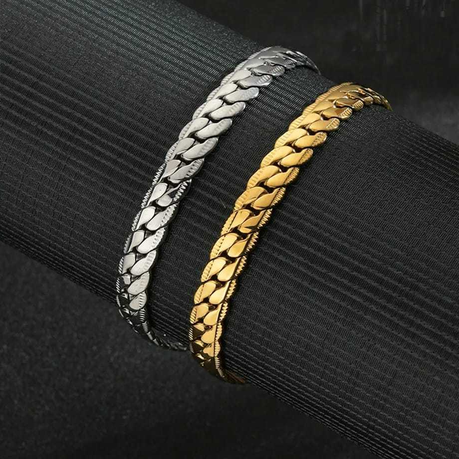 Jual GELANG RANTAI MODEL SISIK ULAR GELANG PRIA DAN WANITA TITANIUM ...