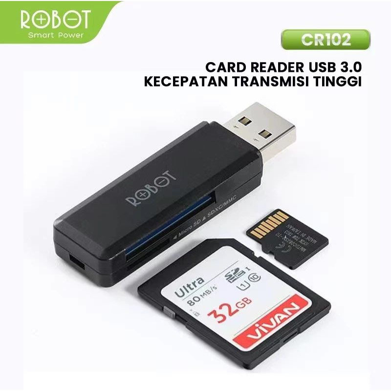 Jual ROBOT CR102 Card Reader USB 3.0 SD Card Micro SD | Shopee Indonesia