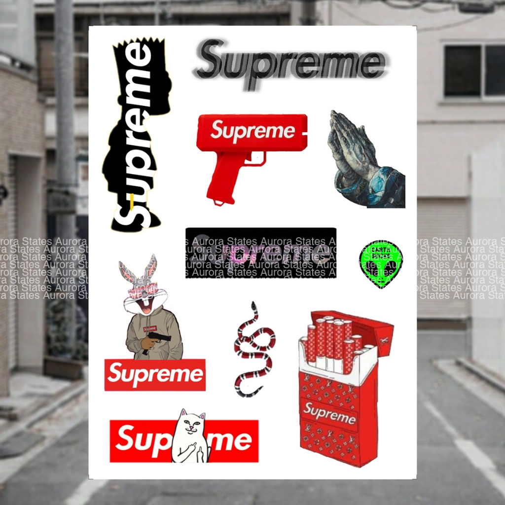 Jual Sticker Brand Supreme | Sticker IKEA | Sticker Brand Baju ...