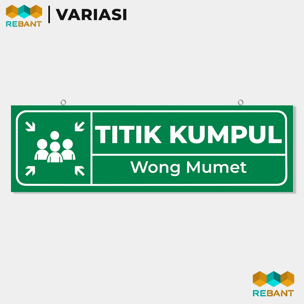 Jual Rebant Hiasan Dinding SIGN Titik Kumpul Entry Exit (9X30) titik ...