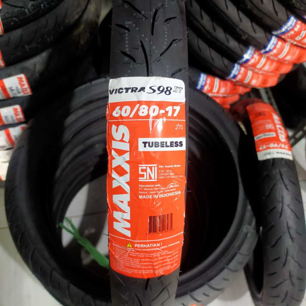 Jual Ban Motor Maxxis Victra 60/80-17 Ring 17 Tubeless Gratis Pentil ...