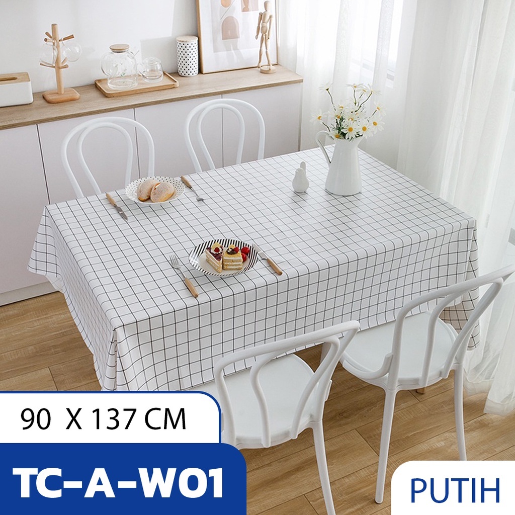 Jual TAPLAK MEJA PEVA PERSEGI PANJANG WATERPROOF MOTIF 137 X 90 CM ...