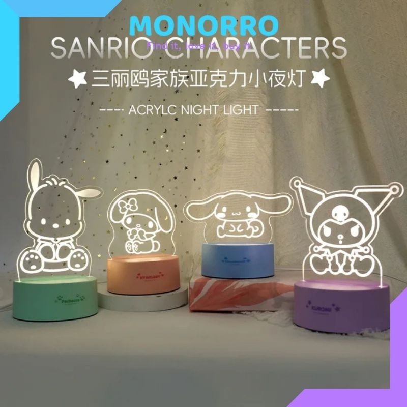 Jual Lampu Led Acrylic Sanrio Lampu Tidur Sanrio Acrylic Night Light ...