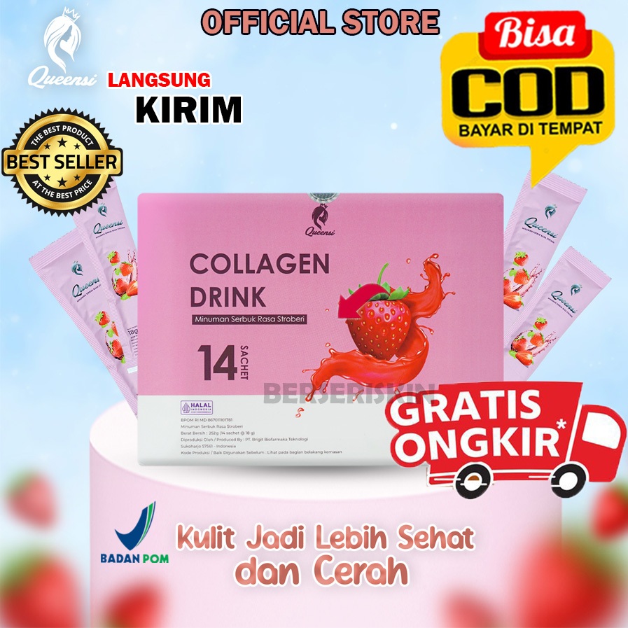 Jual QUEENSI COLLAGEN DRINK ORIGINAL BPOM | QUENSI COLLAGEN | QUEENSI QUENSI ISI 14 SACHET ...