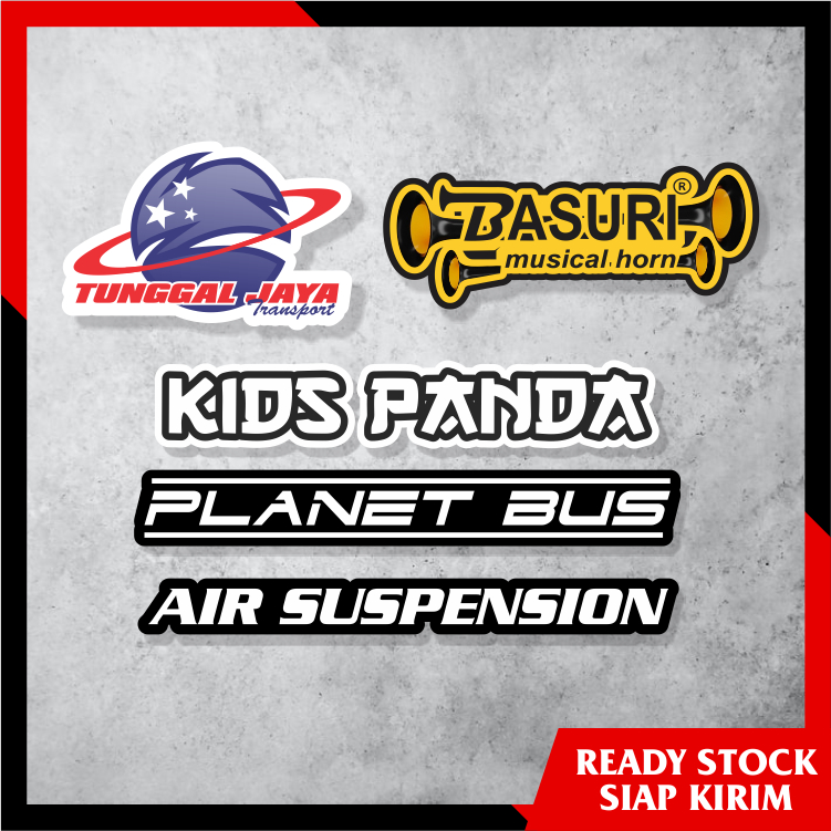 Jual 5PCS LOGO TUNGGAL JAYA TRANSPORT KIDS PANDA BASURI PLANET BUS ...