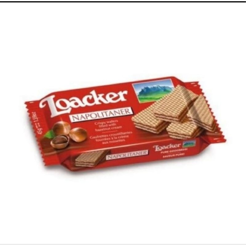 Jual Loacker Wafer Napolitaner Hazelnut/Wafer Loacker Napolitaner 45gr ...