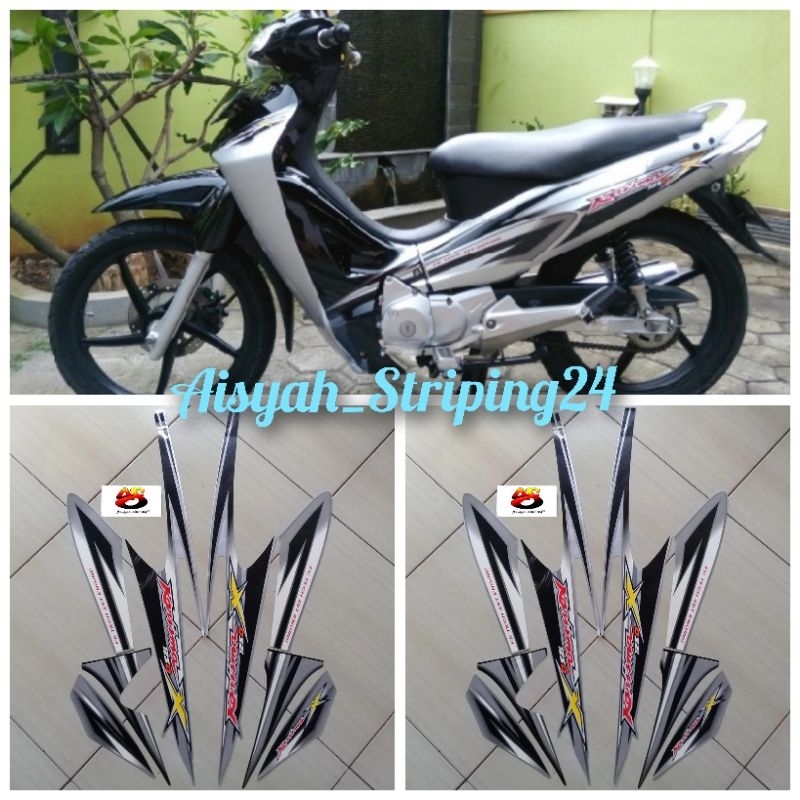 Jual stiker striping sticker Lis les polet motor honda karisma x 125 2005 silver hitam | Shopee ...