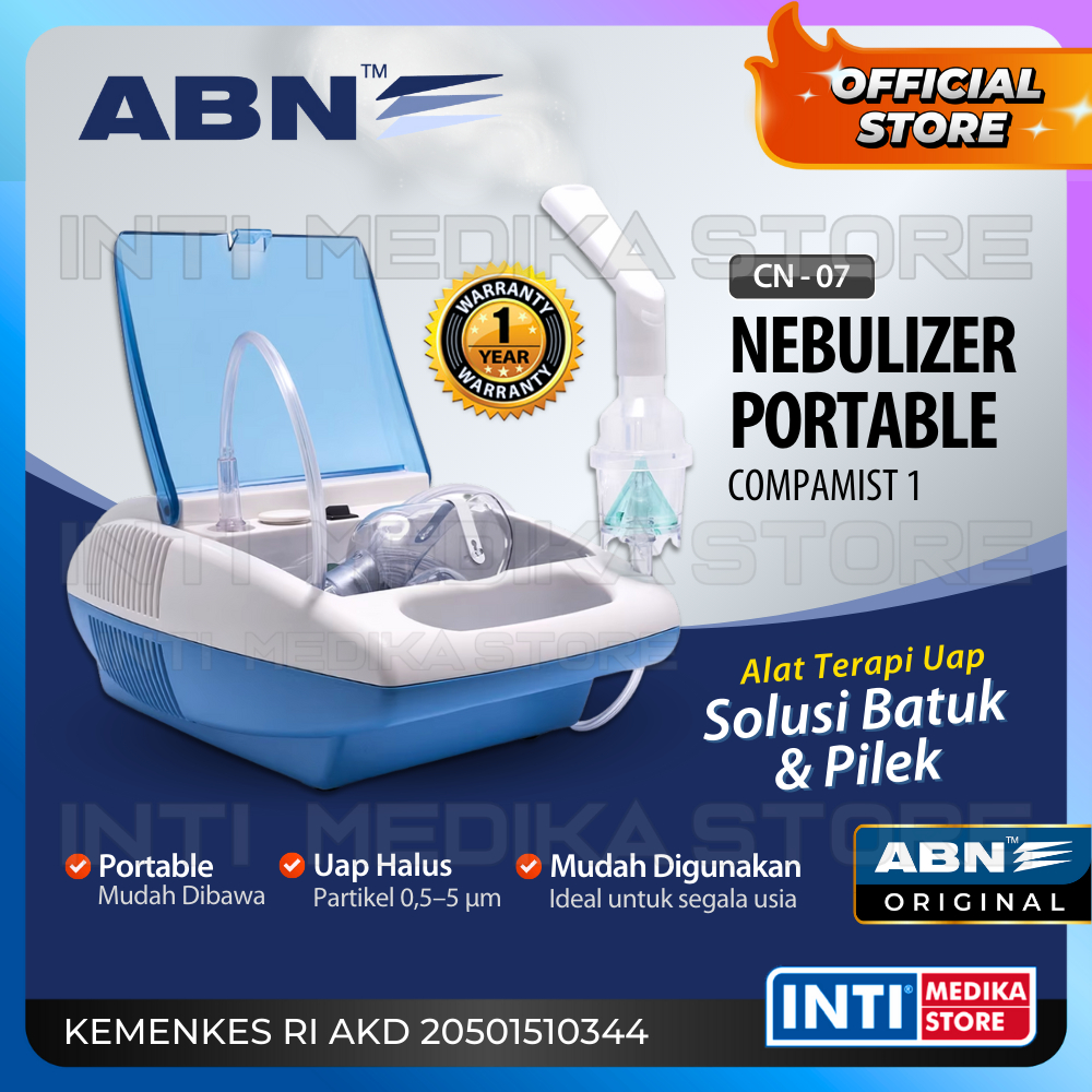 Jual ABN - Nebulizer Compressor Portable COMPAMIST 1 | Alat Uap Batuk ...