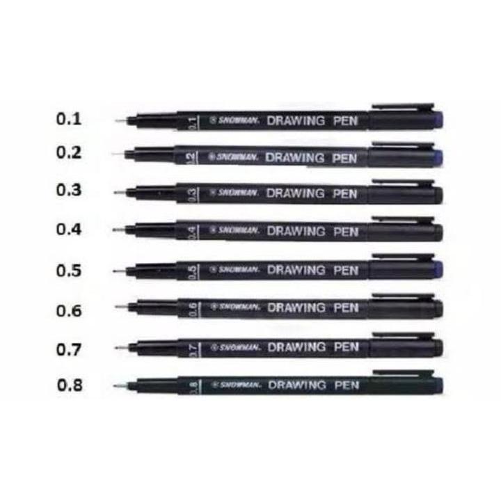 Jual Pulpen Snowman Drawing Pen 0.1-0.8 | Shopee Indonesia